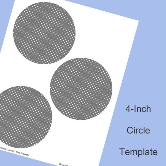 4 Inch Circle Template Digital Download
