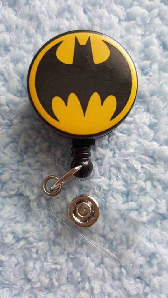 Licensed Button Bat Batman Logo ID Badge Holder by FabulousReels