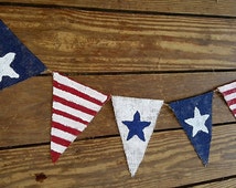 Popular items for burlap american flag on Etsy