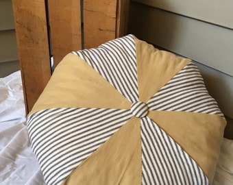 Yellow pouf | Etsy