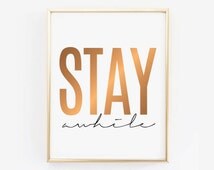 Unique stay awhile related items | Etsy