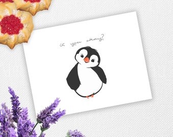 Unique cute penguin card related items | Etsy
