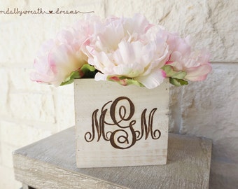 Monogram planter | Etsy