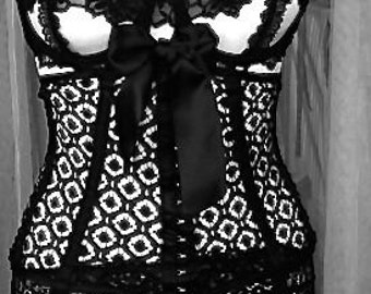 Corset with garters | Etsy