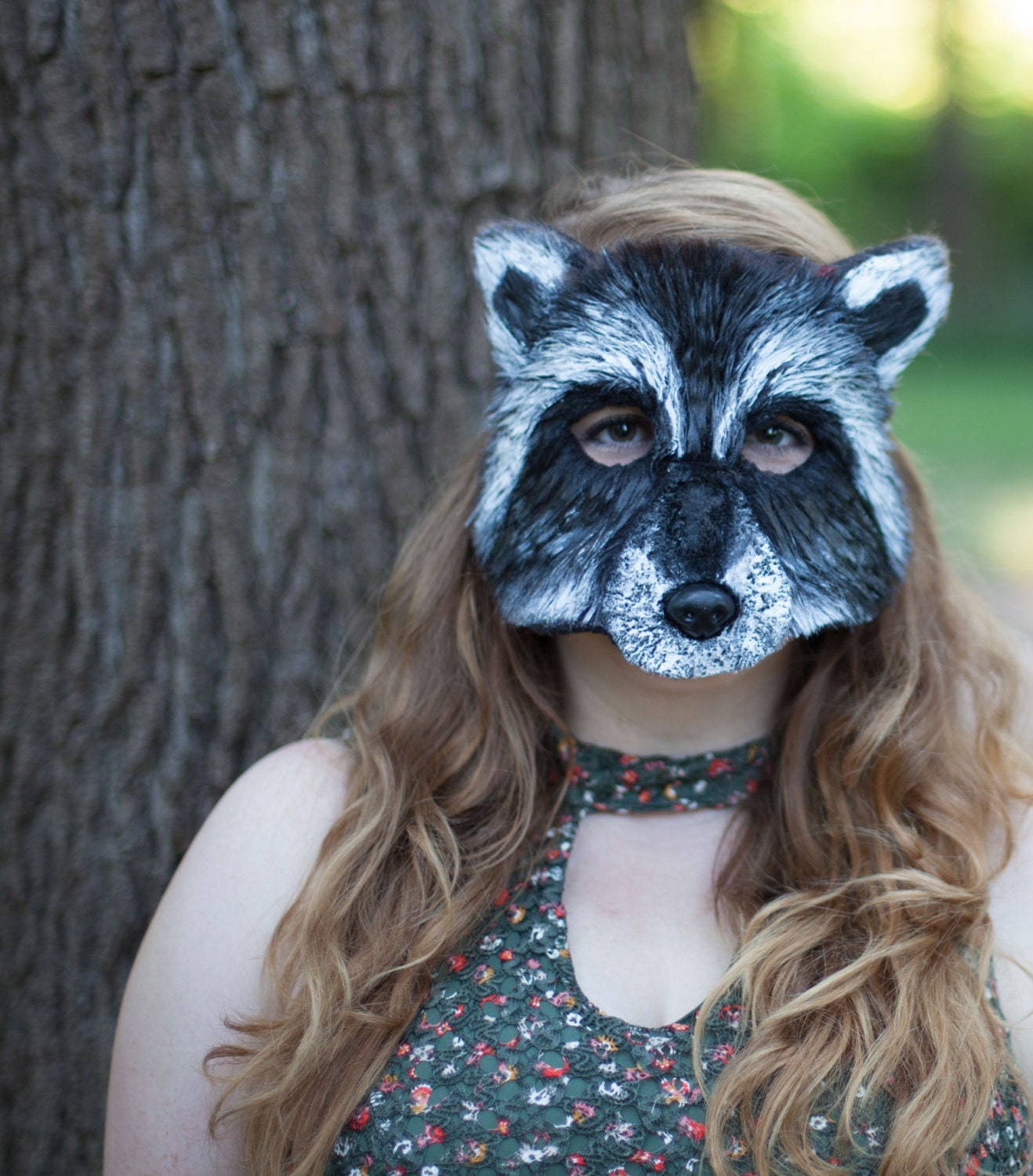 Raccoon Mask Raccoon Costume handmade animal mask animal