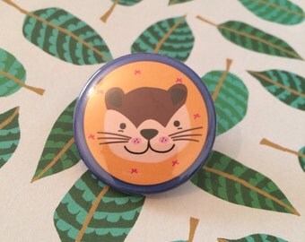 Badger Tie Pin Lapel pin animal Brooch pin badge small