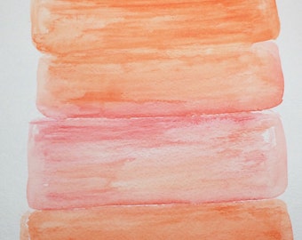 Pink sunset painting | Etsy