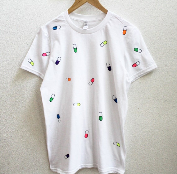 Colored Drug Pills Unisex Tee Shirt