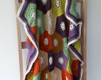Spike stitch blanket: crochet pattern PDF crochet by SoHappyInRed