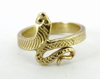 Gold snake ring | Etsy