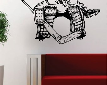 Goalie wall decal | Etsy