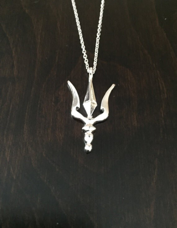 trident trident necklace trident pendant silver trident