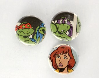 Ninja turtle buttons | Etsy