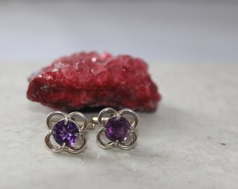 Amethyst cufflinks | Etsy