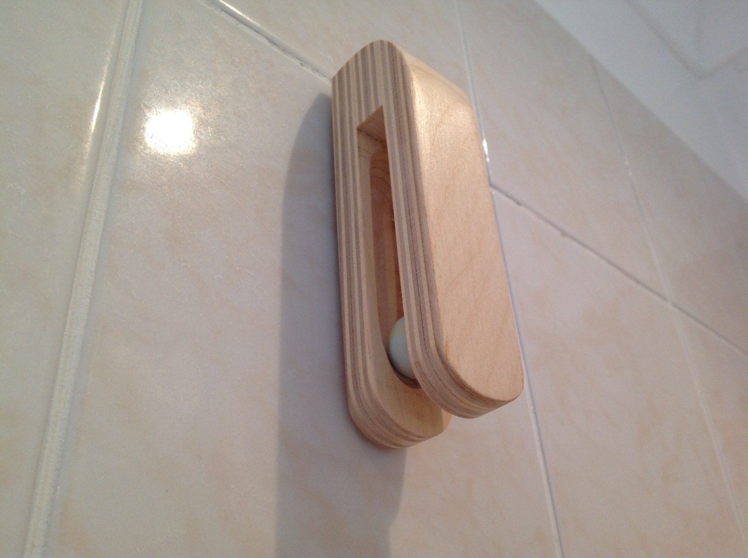 Magic marble towel holder made from plywood by AikiCrafts on Etsy