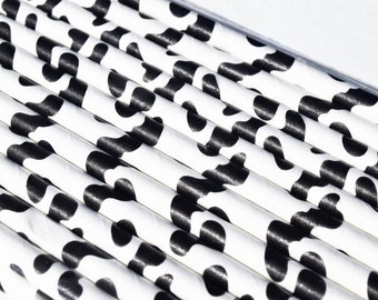 Cow print straws | Etsy