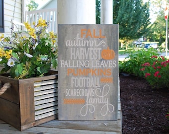 Wooden fall decor | Etsy