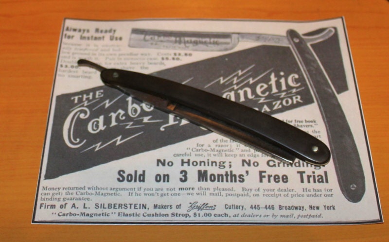 Antique Griffon 60 Straight Razor – CARBO MAGNETIC RAZOR – Bakelite ...