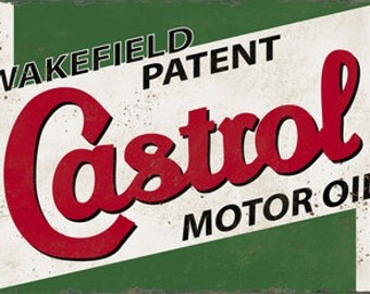 Castrol oil sign | Etsy