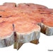Large Cypress Handmade Tree Slice Slab Coffee Table Rustic