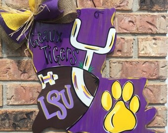Lsu wreath | Etsy