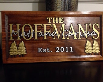 Names carved in tree | Etsy