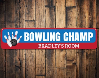 Bowling pin sign | Etsy