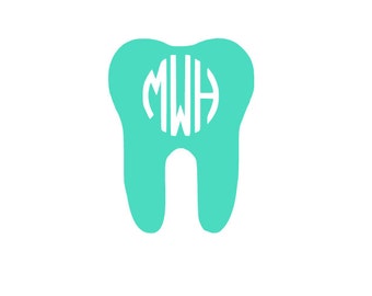 Tooth monogram | Etsy