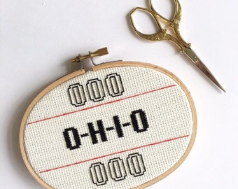 Ohio cross stitch | Etsy