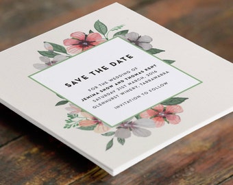 Square save the date | Etsy