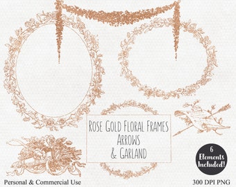 Rose gold frame | Etsy