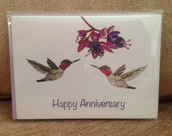 Hummingbird card | Etsy