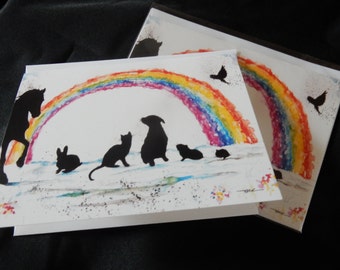 Rainbow bridge card | Etsy