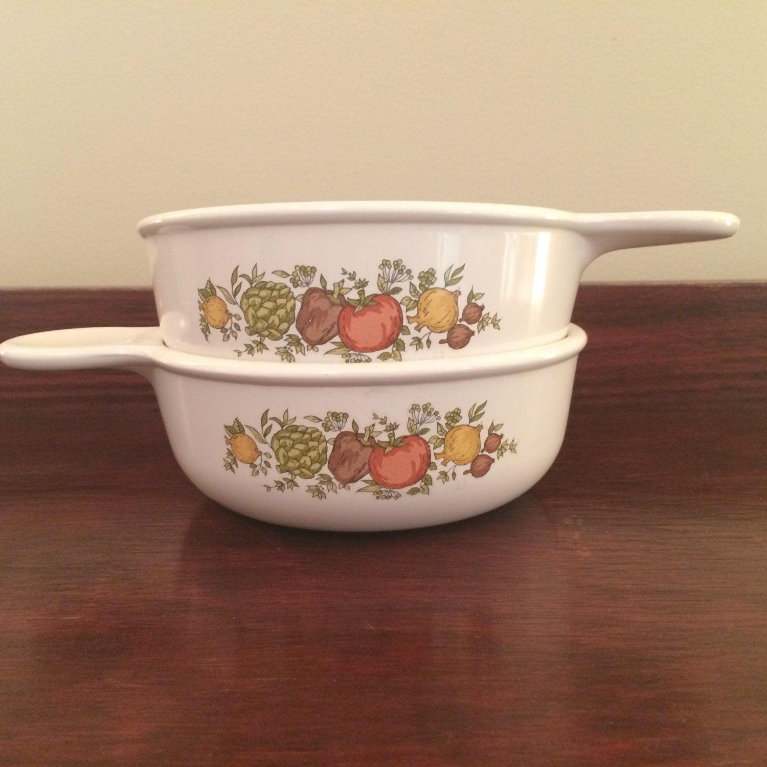 Pair of Corning Ware ‘Spice of Life’ Grab It, Small Individual Serving ...