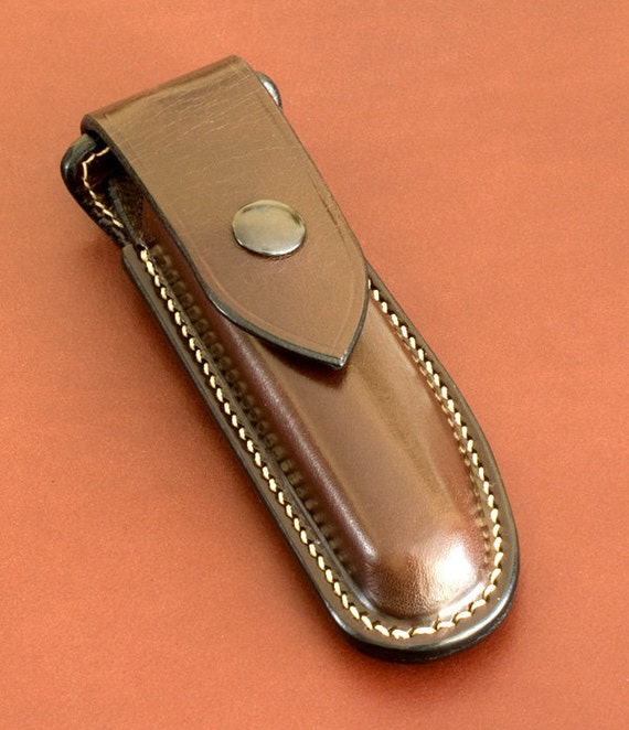 Custom Leather sheath for folding knife