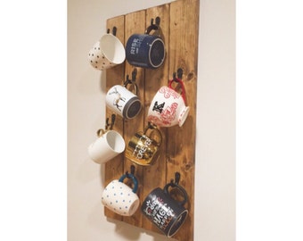 Coffee mug rack | Etsy