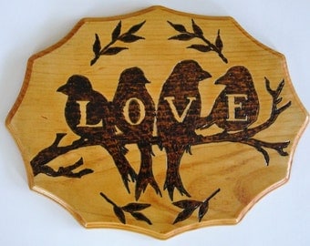 Wood burned art | Etsy