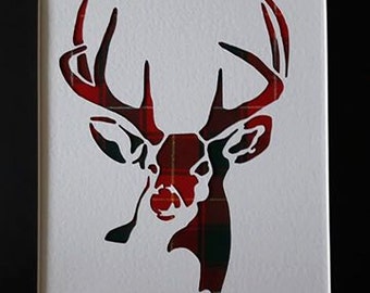 Tartan Stag Multi Cross Stitch Pattern PDF Only Instant