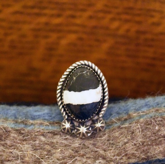 White Buffalo Turquoise Ring White Buffalo Ring White