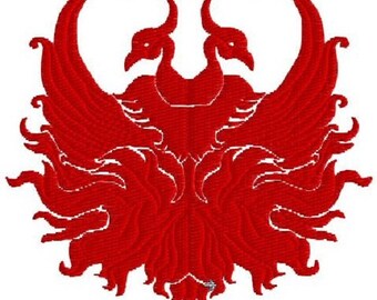 Phoenix embroidery | Etsy