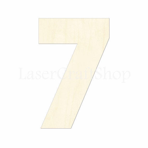 2 34 Wooden number 7 Wood Number 7 Cutout