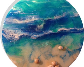 Round canvas art | Etsy