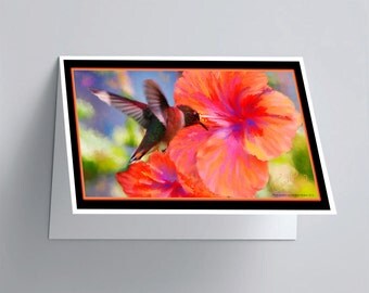 Hummingbird card | Etsy