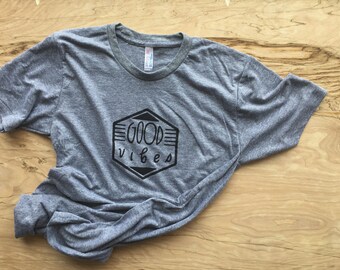Good vibes tshirt | Etsy