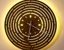 Unique illuminated clock related items | Etsy