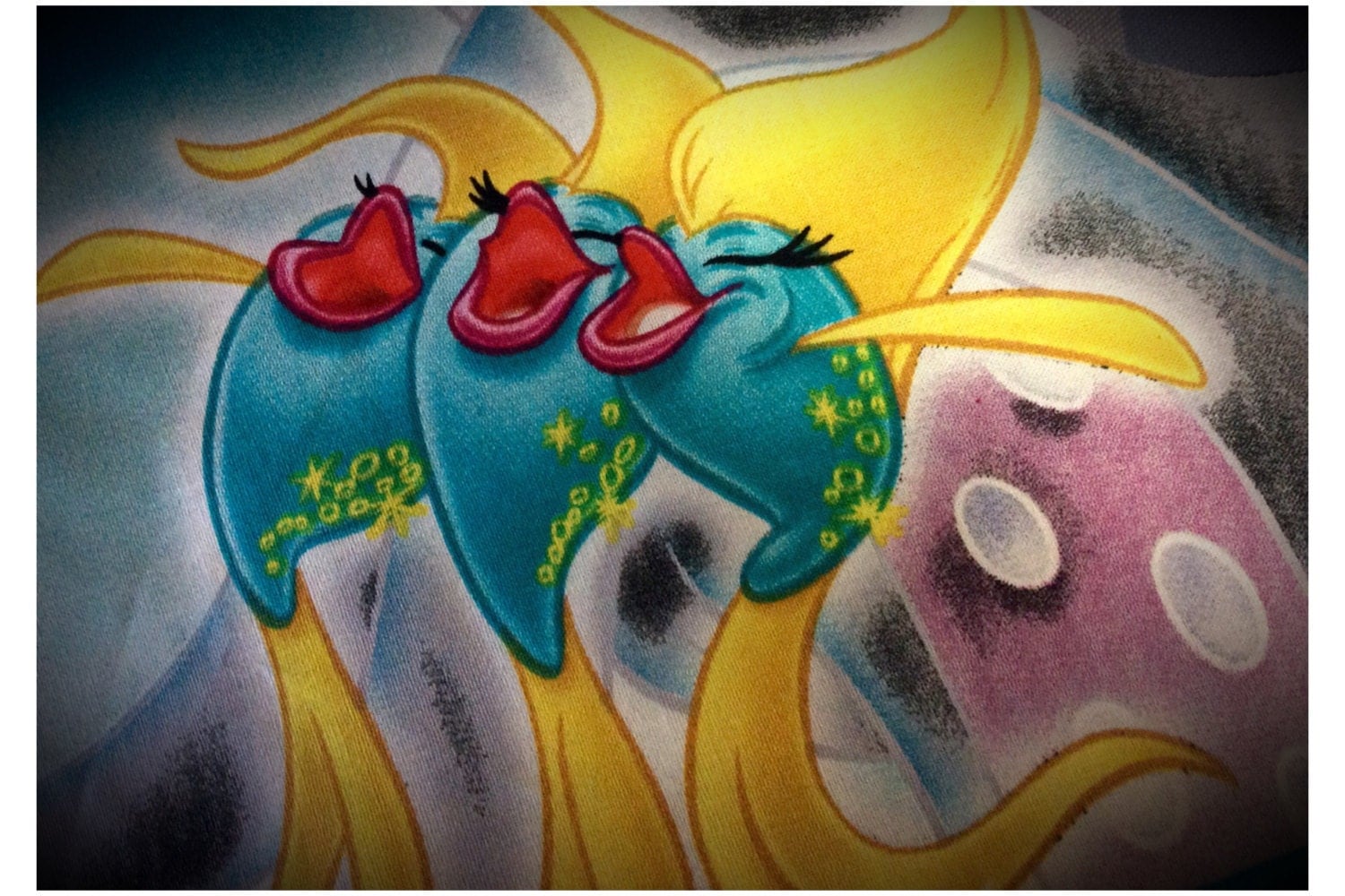 Little mermaid singing fish custom cloth pad by TrueNorthThreads