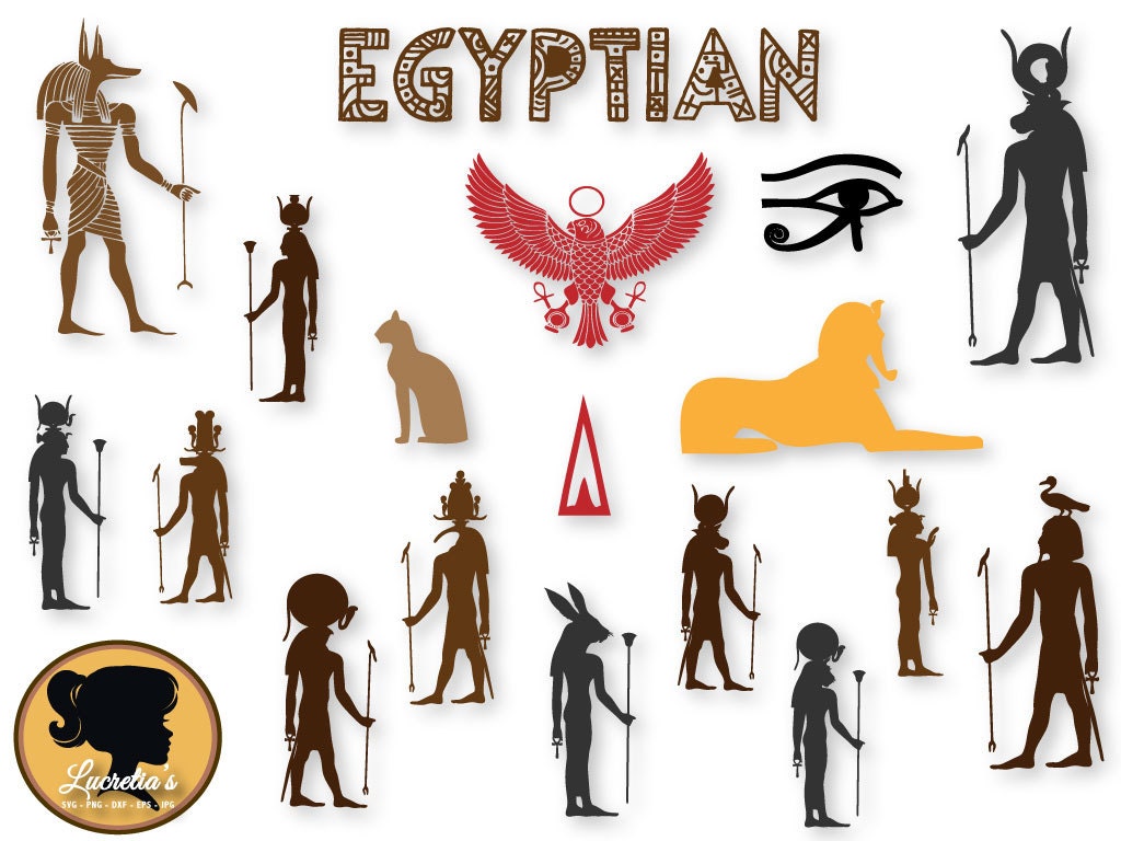 Ancient Egyptian Silhouette mythical creature of ancient