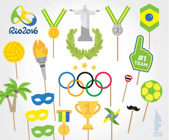 Items similar to Printable Olympics Photo Booth Props - RIO 2016 ...