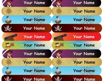 Pirate name labels | Etsy