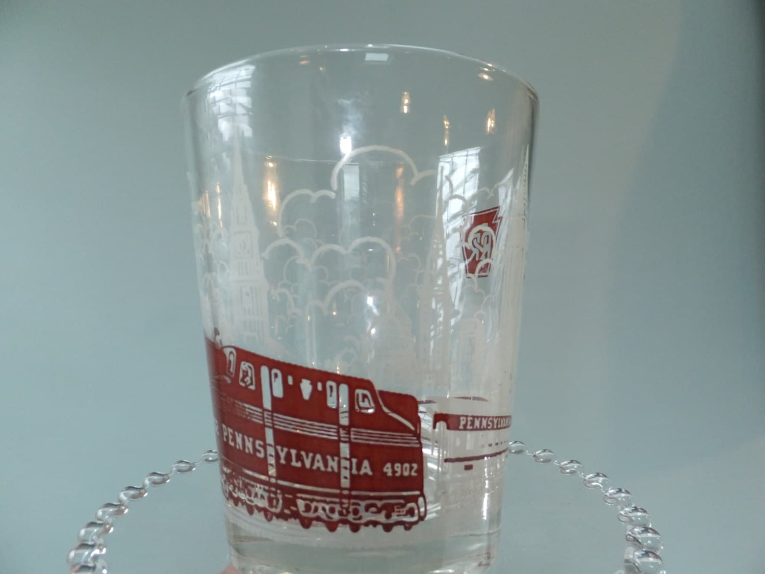 Vintage Pennsylvania Railroad Glass Old Fashioned Cocktail